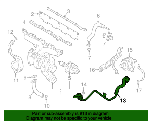OEM BMW Coolant Return Line Part# 11538854735 | BMW Parts Center