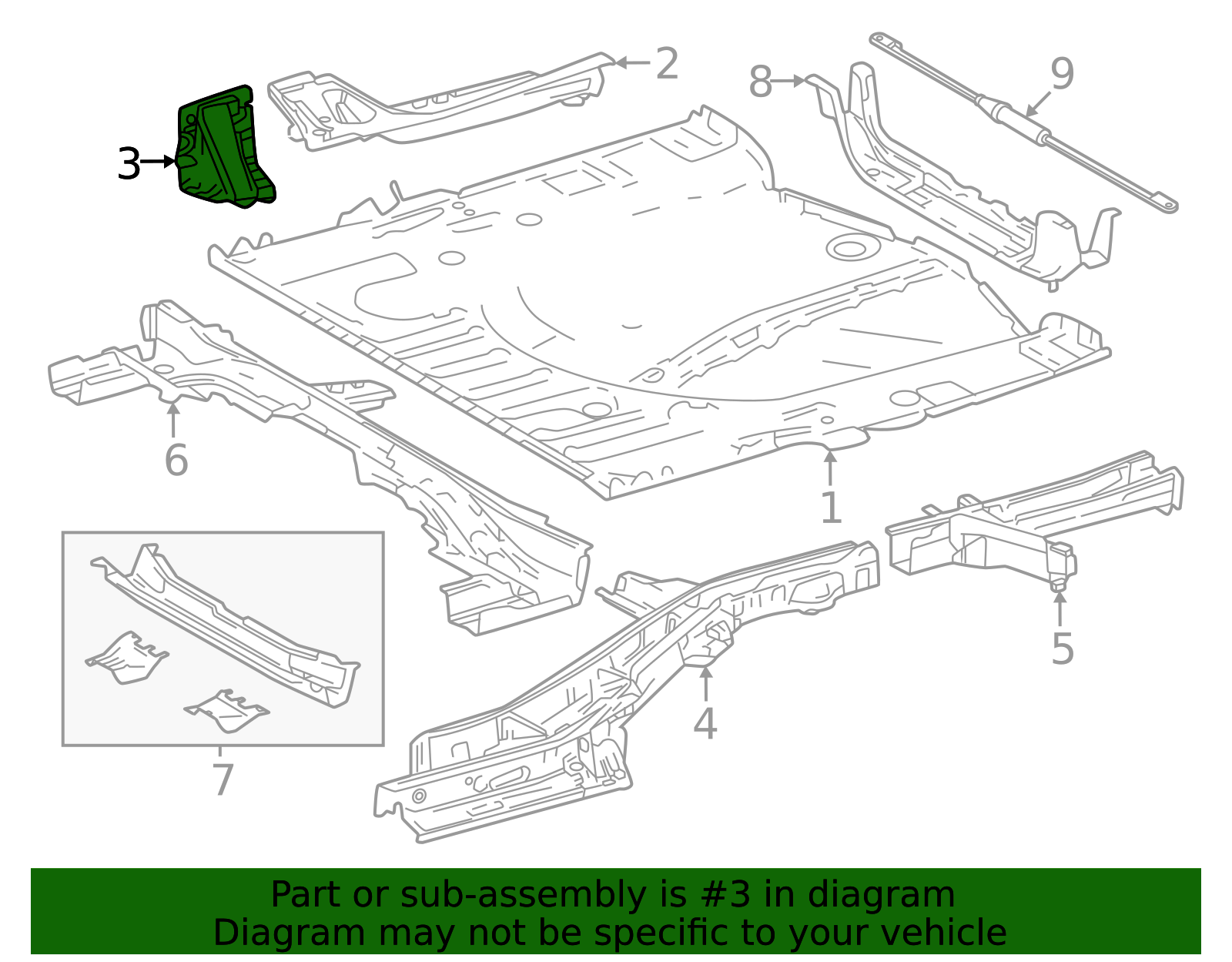 57672-0E050 - High-Quality Floor Pan Reinforcement for 2024-2025 Lexus ...