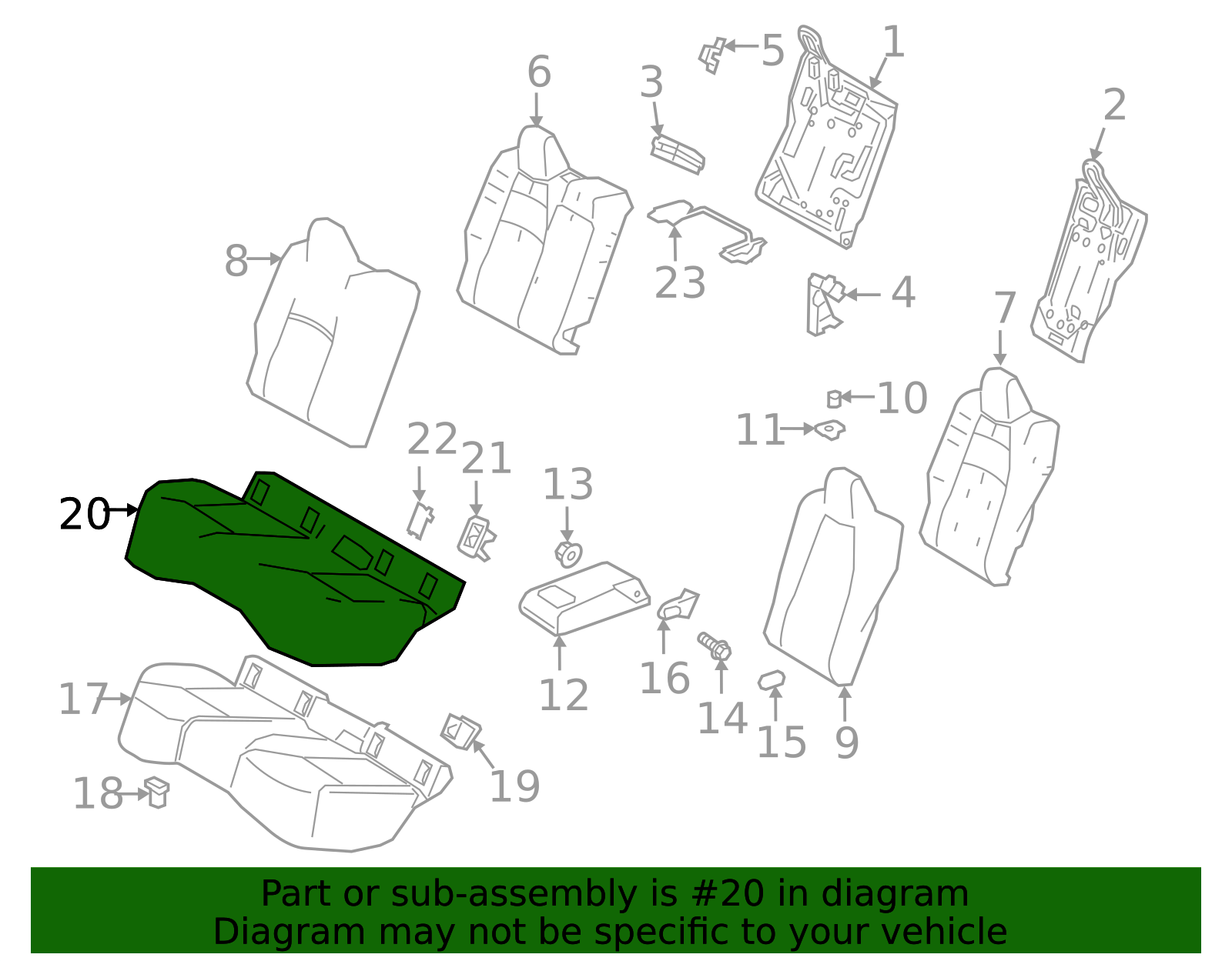 2023-2025 Toyota Corolla Cushion Cover 71075-0ZP00-B0 | Toyota Parts Center