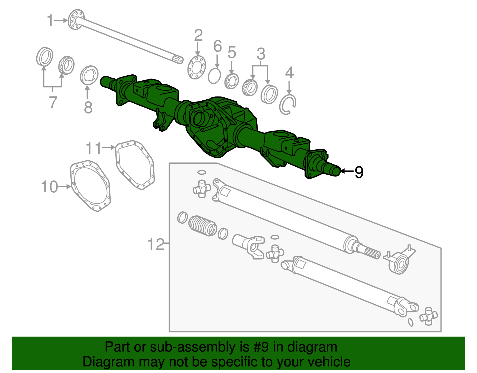 OEM GM Rear Axle Housing For 2011-2019 GM - Part No. 23445883 | Karl ...