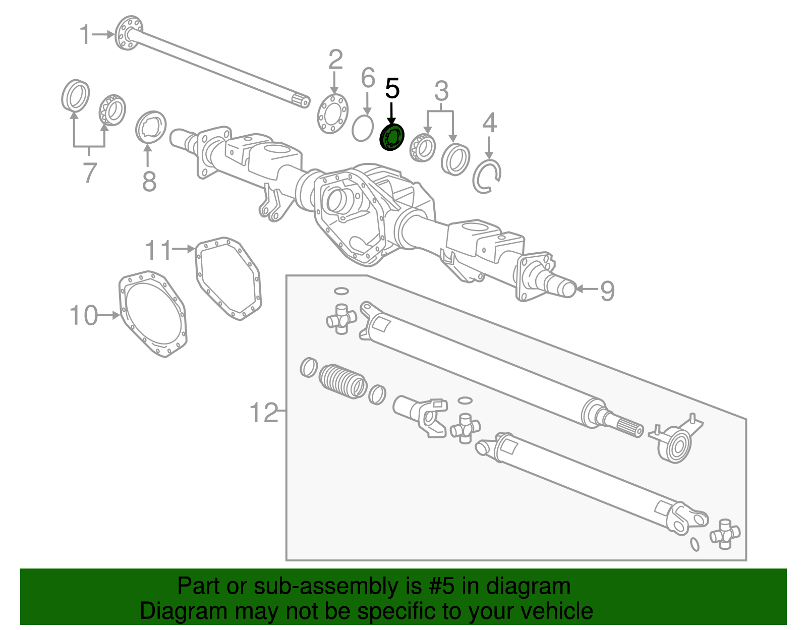 2025 GM (Replaces 22793592) Rear Wheel Bearing Adjuster Nut 84855809 GM ...