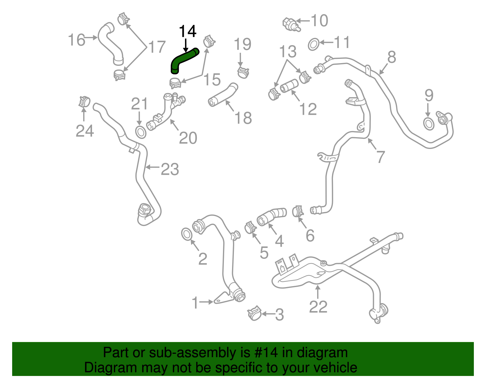 7L6-122-051-AC - Lower Hose 2009-2015 Audi Q7 | Audi OEM Parts Guy