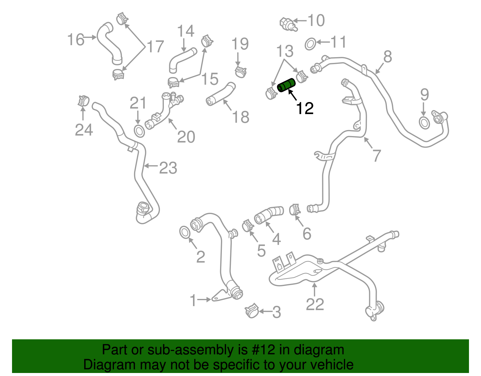 Genuine Audi 059-121-057-H | Inlet Hose | FREE Shipping on Most Orders ...