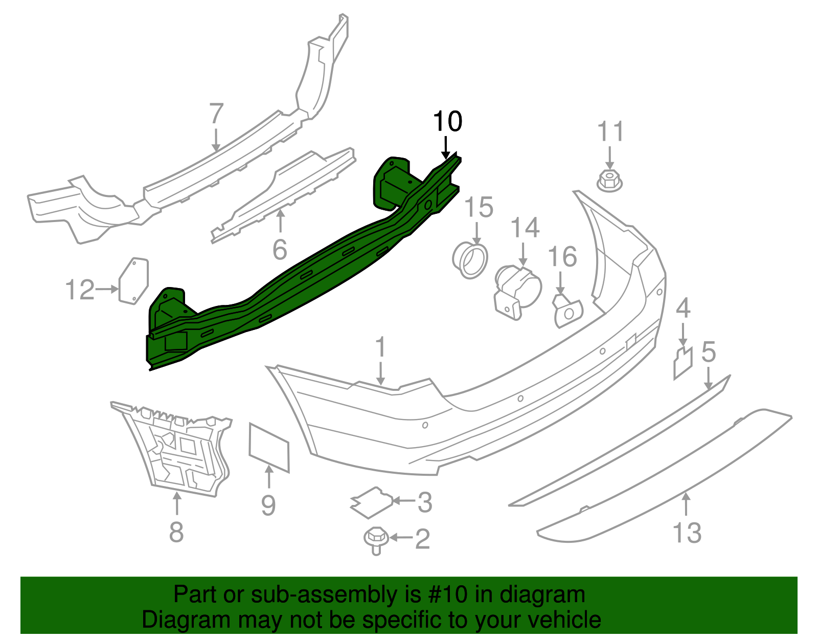 51127428022 - 2019-2025 BMW Impact Bar (51-12-7-428-022) | BMW of South ...