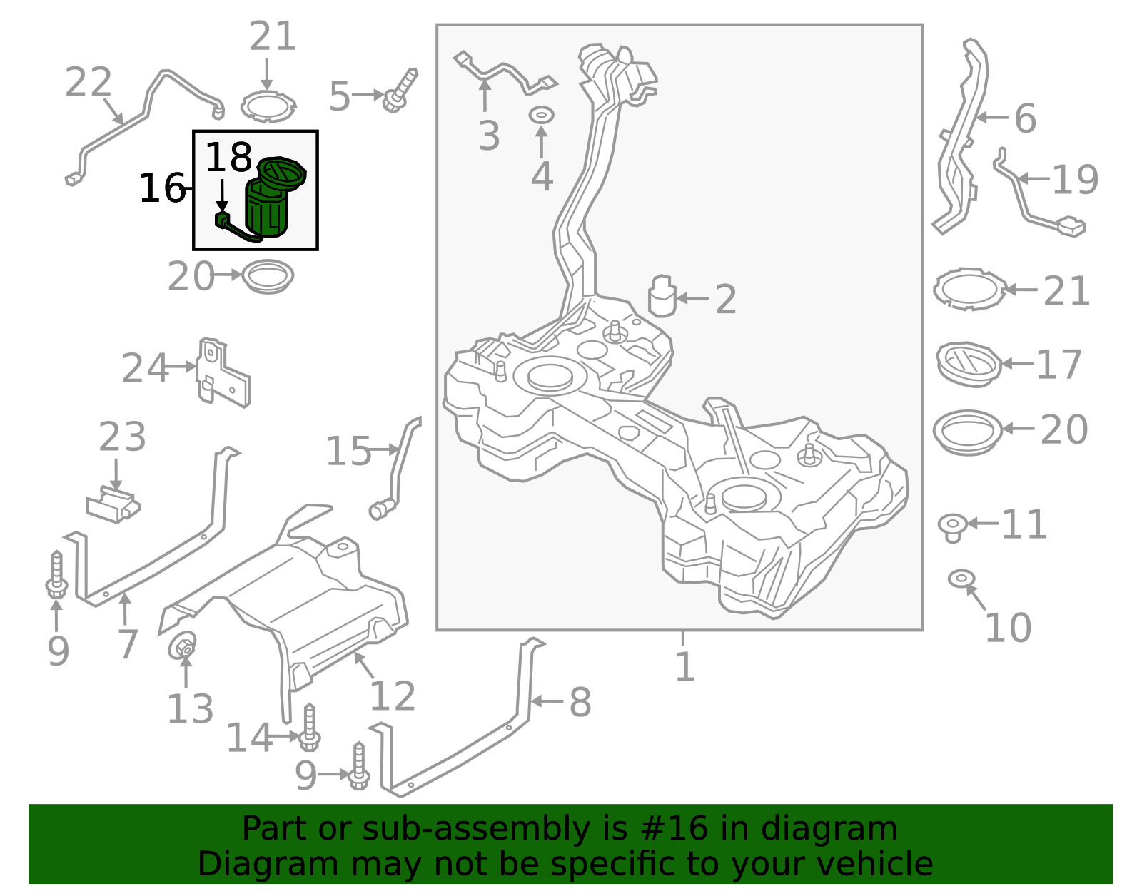 8V0-919-087-B - Genuine Audi Fuel Pump Module Quattro 8V0919087B OEM A3 ...
