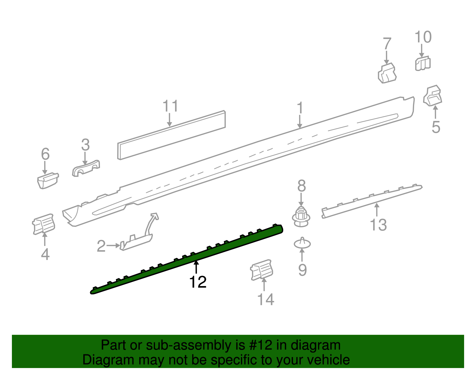 222-694-86-82-9999 - Front Molding 2014-2020 Mercedes-Benz | Mercedes ...