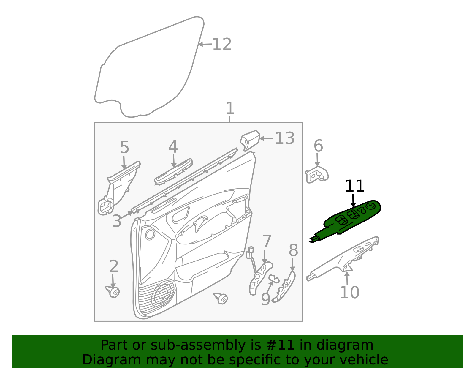 Hyundai - 93570-2E250-Z9 - Switch Assembly - 2006-2009 Hyundai Tucson ...