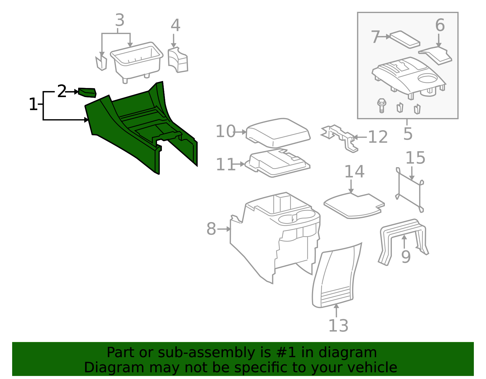 Center Console - Restore OEM Interior Design 58811-AD010-E0 ...