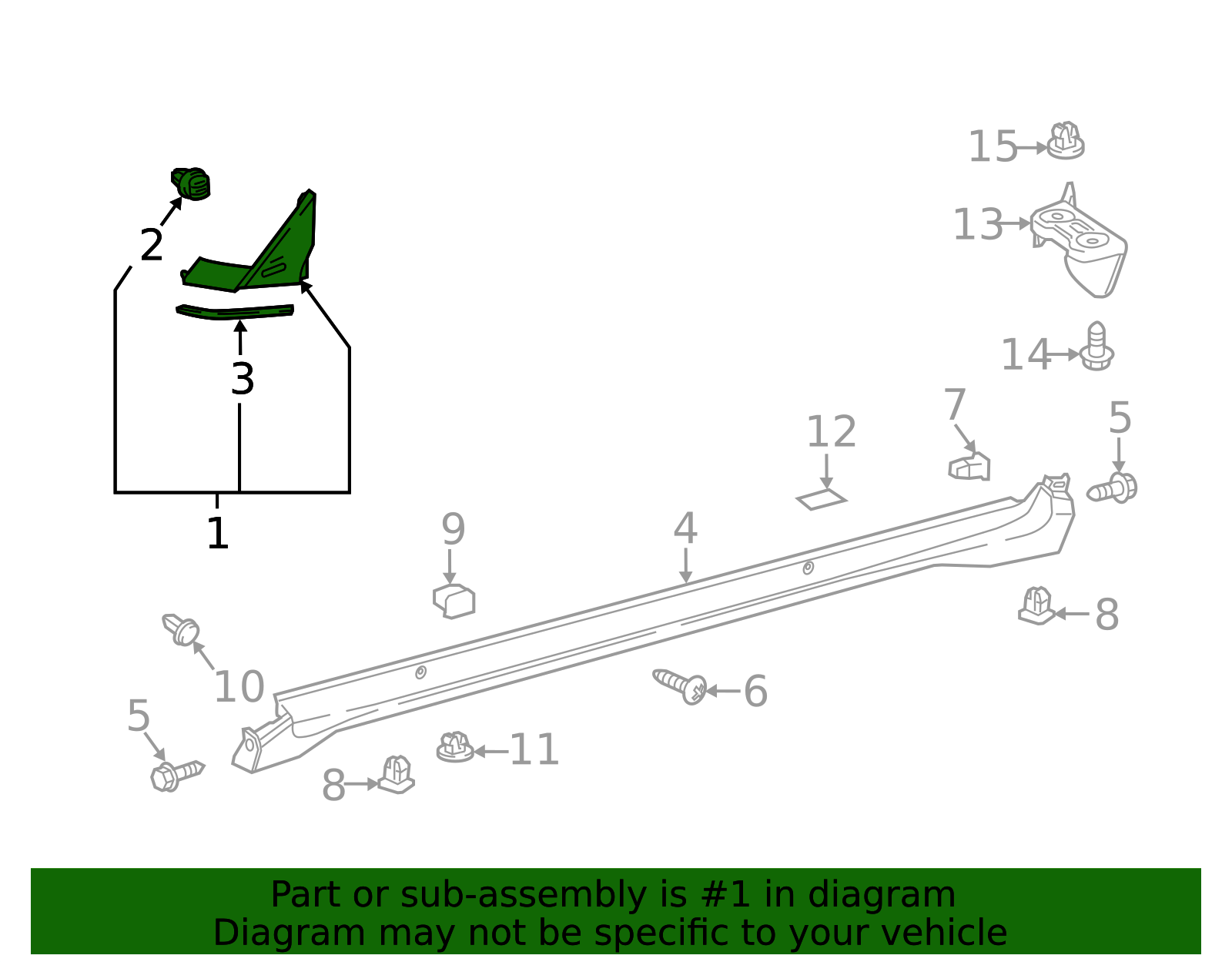2018-2022 Toyota C-HR Pillar Molding 60117-10010 | Toyota Parts Center