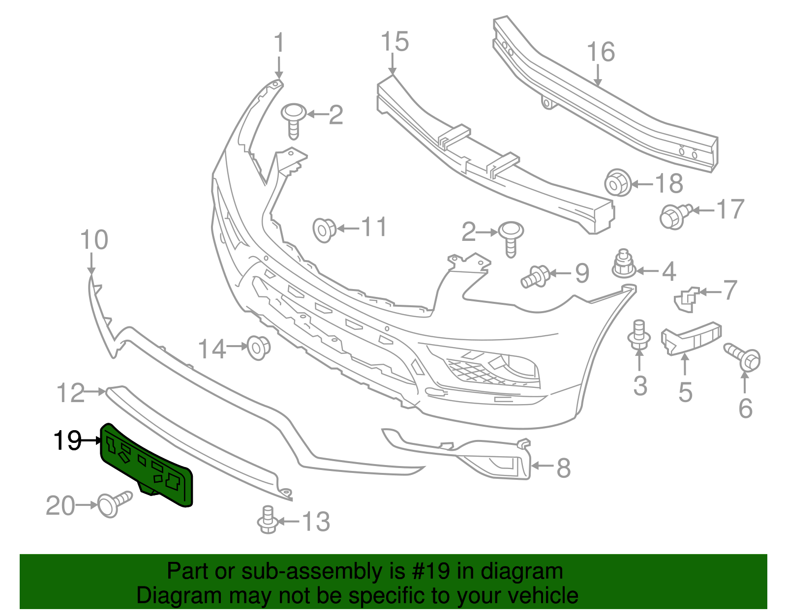 96210-5UB0A - License Bracket 2016-2017 Infiniti QX50 | Infiniti ...