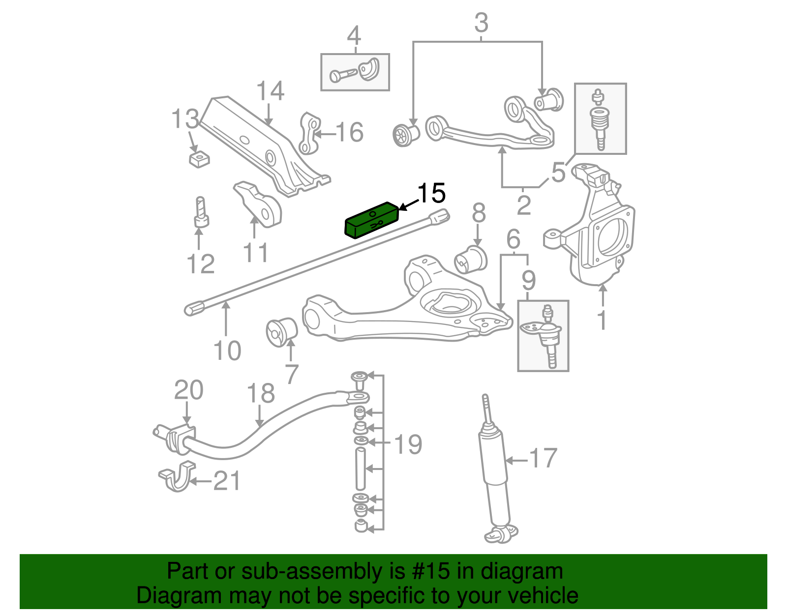 1999-2007 GM Torsion Bar Support Insulator 20829013 | Shop Matick Buick GMC