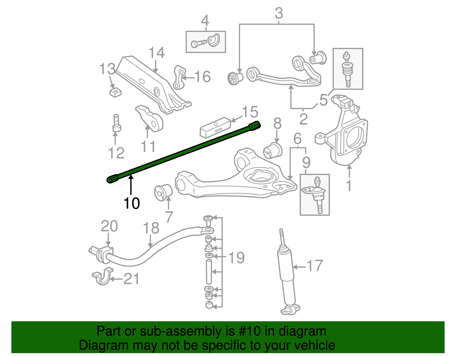 1988-2019 GM Front Passenger Side Torsion Bar 19330059 GM ...