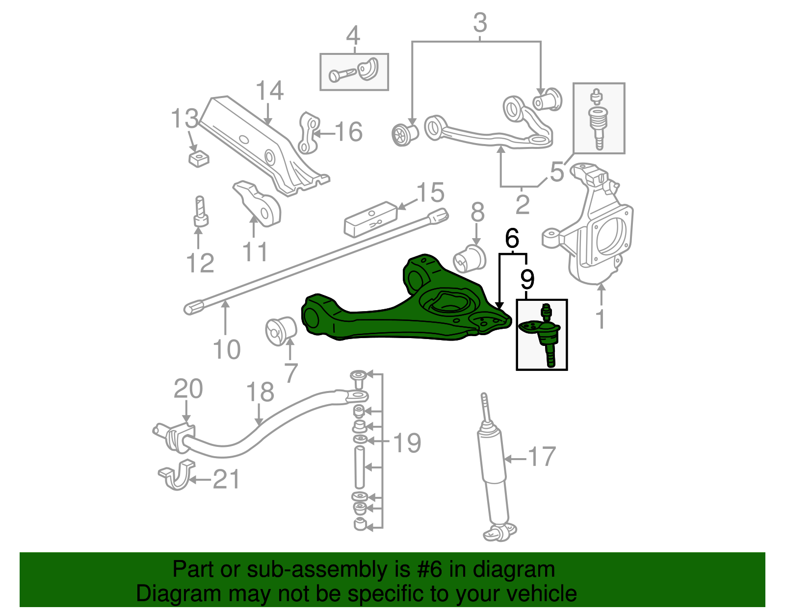 1999-2014 GM Lower Control Arm 12475479 | Hadwin-White Parts