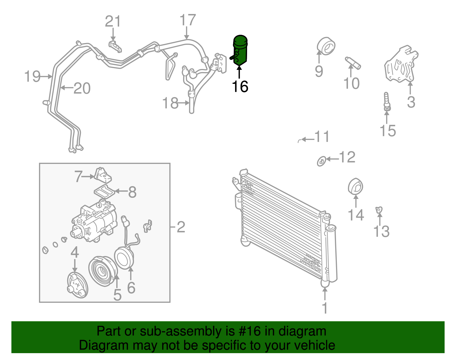 2000-2005 Hyundai Accent Expansion Valve 97604-1C100 | OEM Parts Online