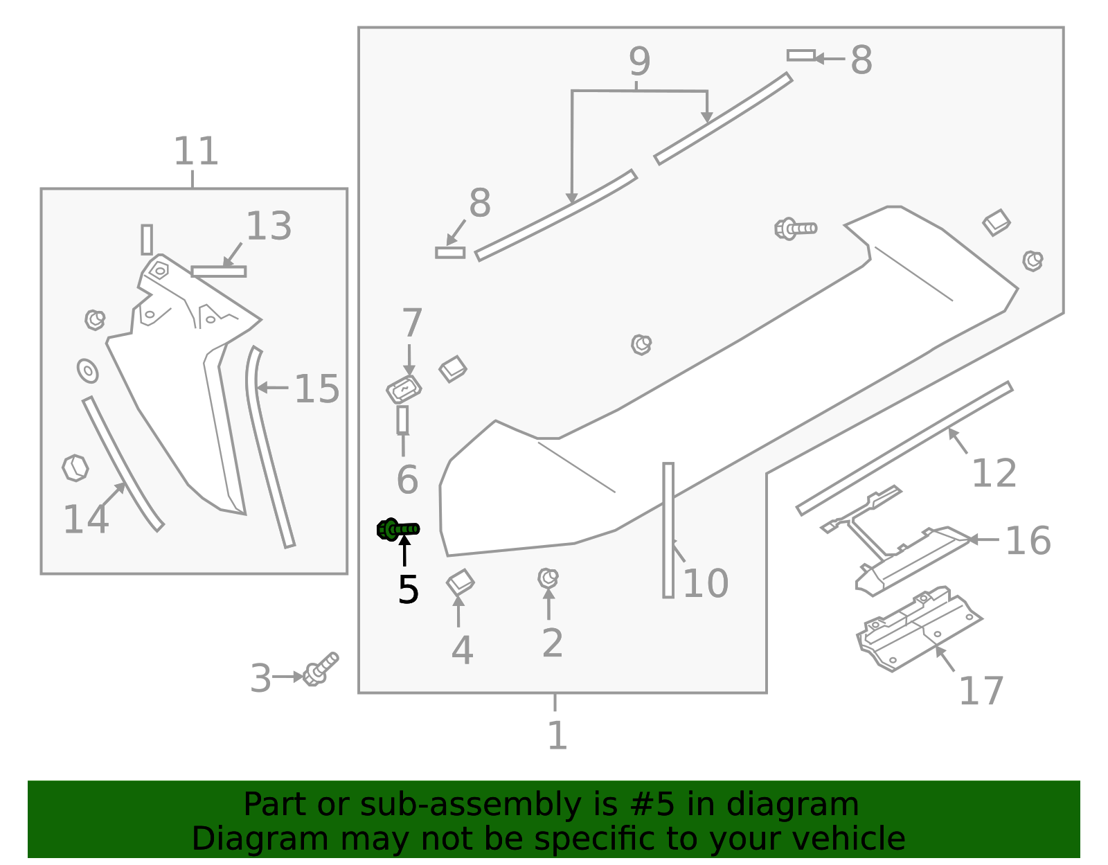 Lift-Gate Finish Panel Trim Plate Screw 904500034 | Subaru Parts Store