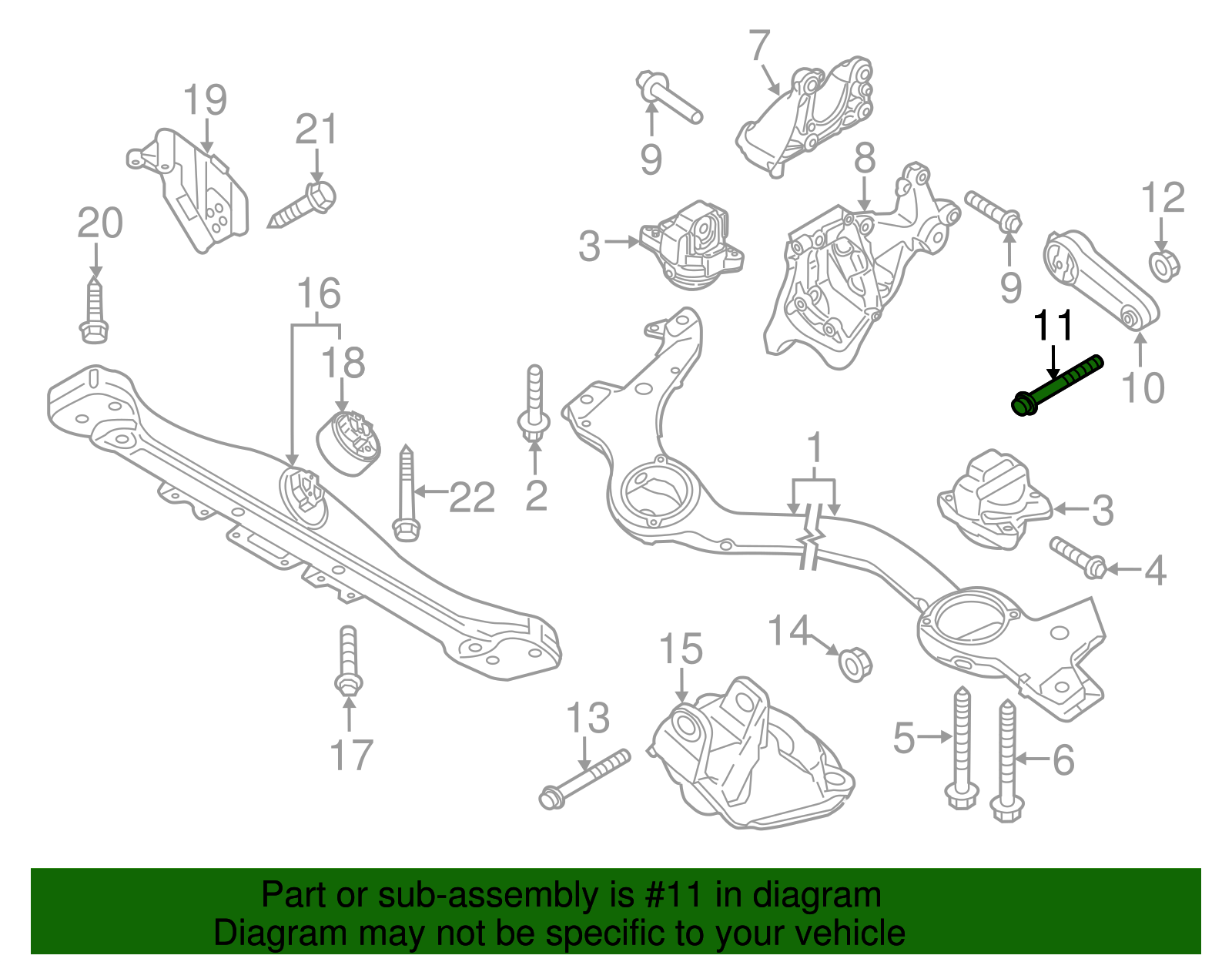 2010-2018 Porsche Torsion Arm Mount Bolt WHT-004-595 | Sunset Porsche Parts