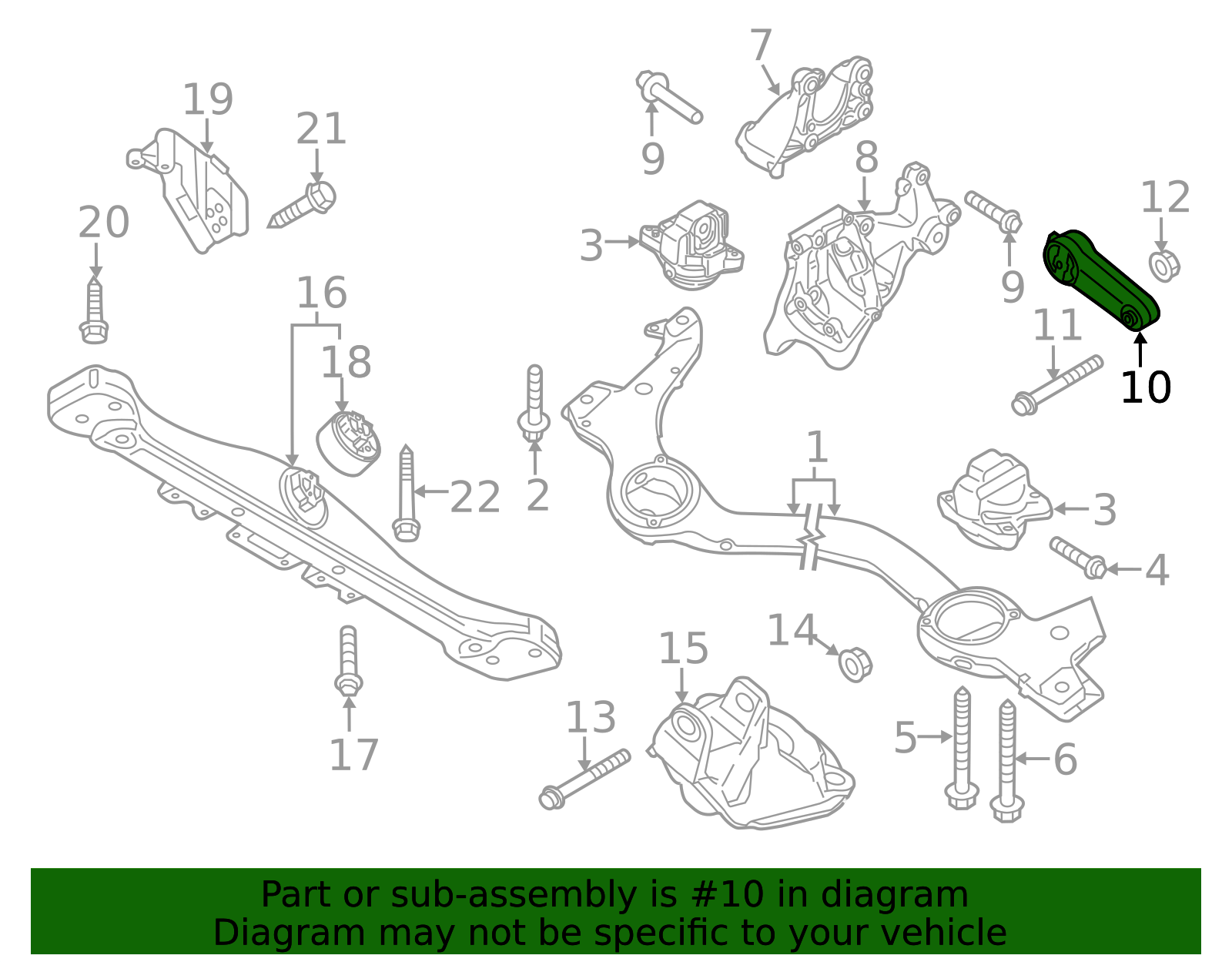 2011-2018 Porsche Engine Torque Strut Mount 9A7-199-331-A | Parts