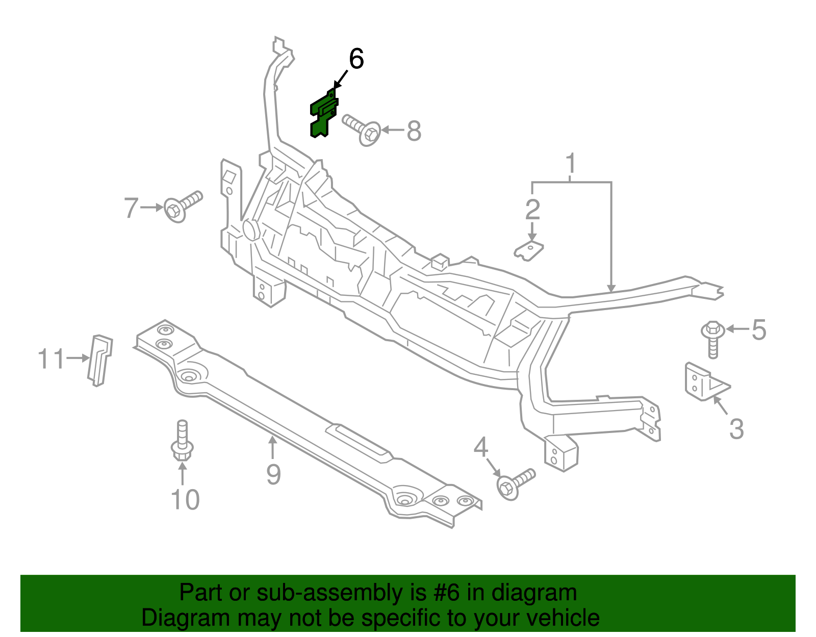 2015-2025 Ford | Upper Bracket | CK4Z-16C198-A | Walls' Ford Parts