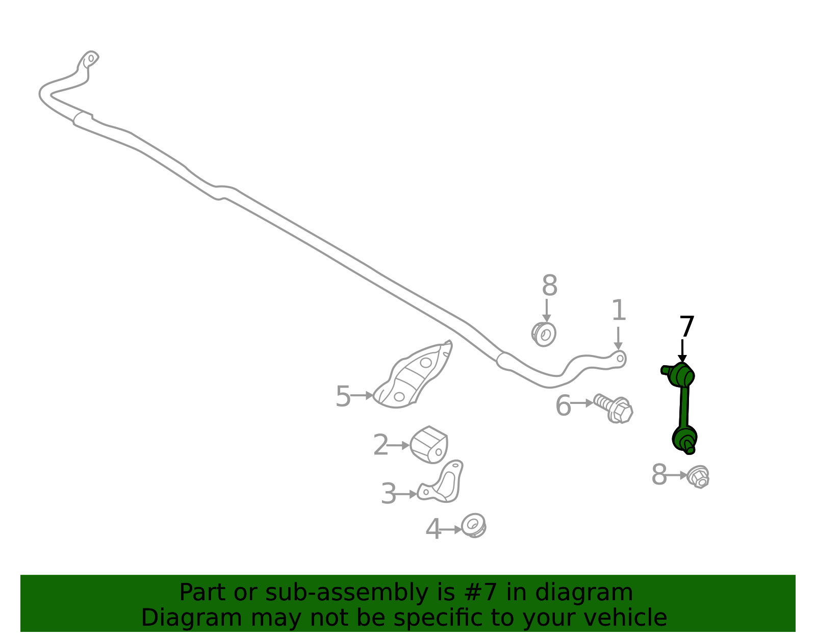 2018-2025 Subaru Suspension Stabilizer Bar Link Kit 20470FL000 | Subaru ...