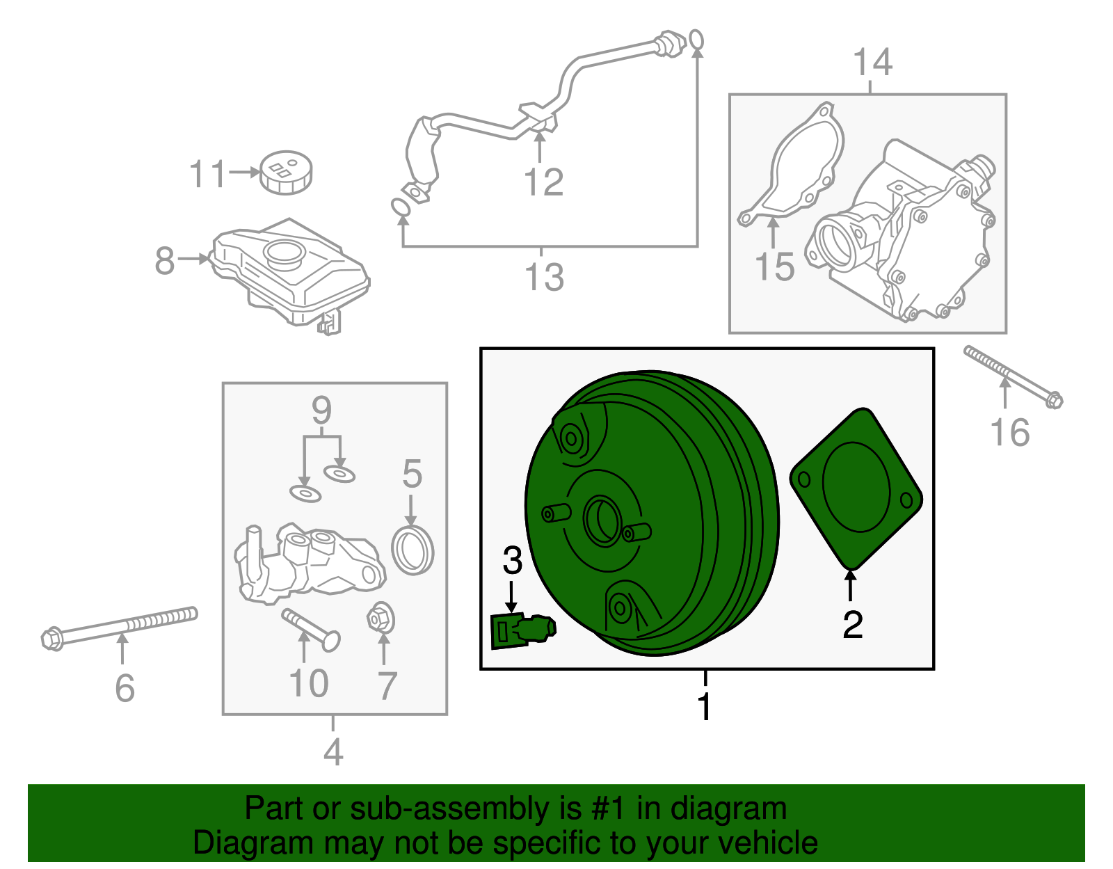 2016-2022 Volvo Brake Booster 31400307 | Truck Part Center