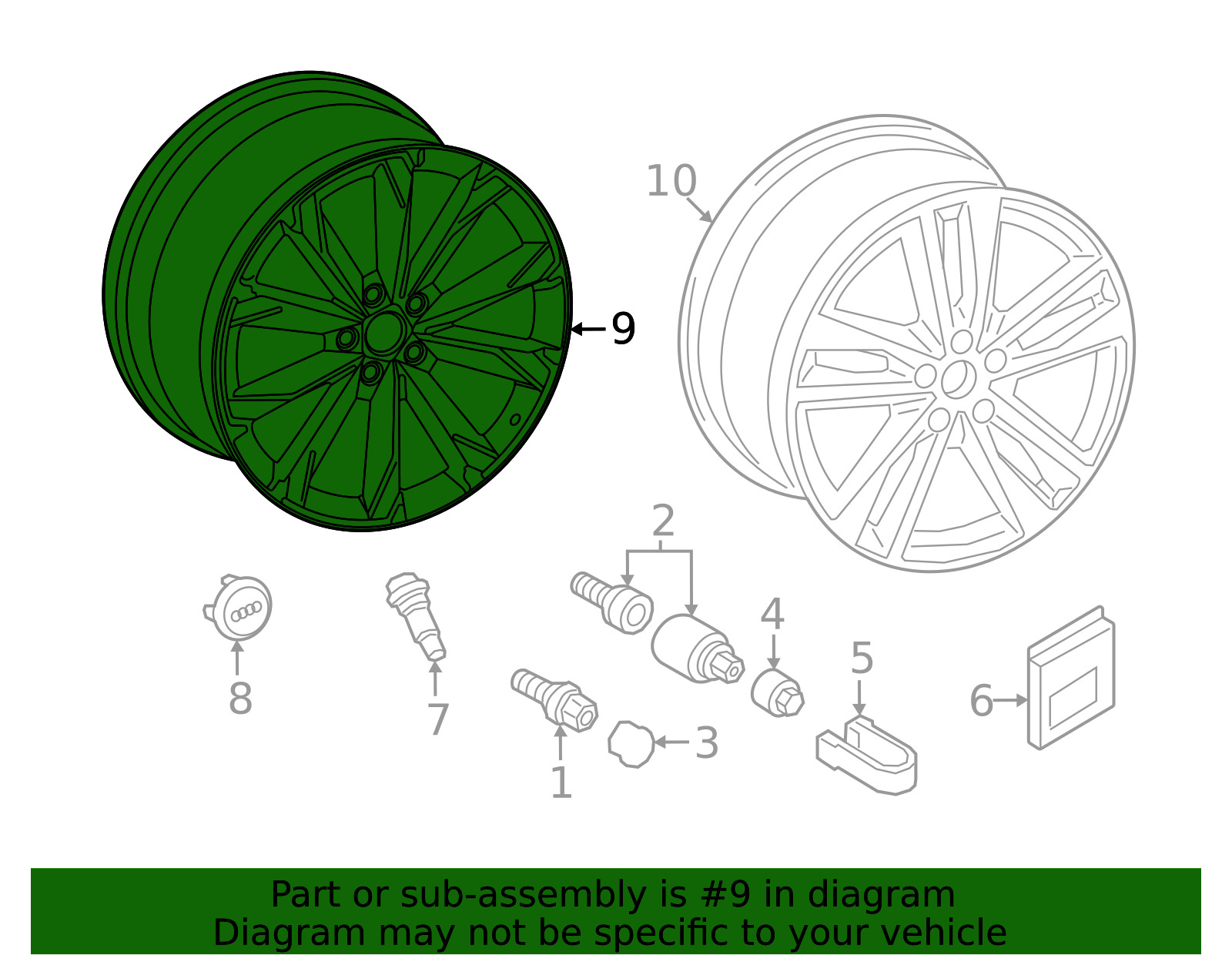 2020-2023 Audi A6 allroad Wheel, Alloy 4K9-601-025-L | TascaParts.com