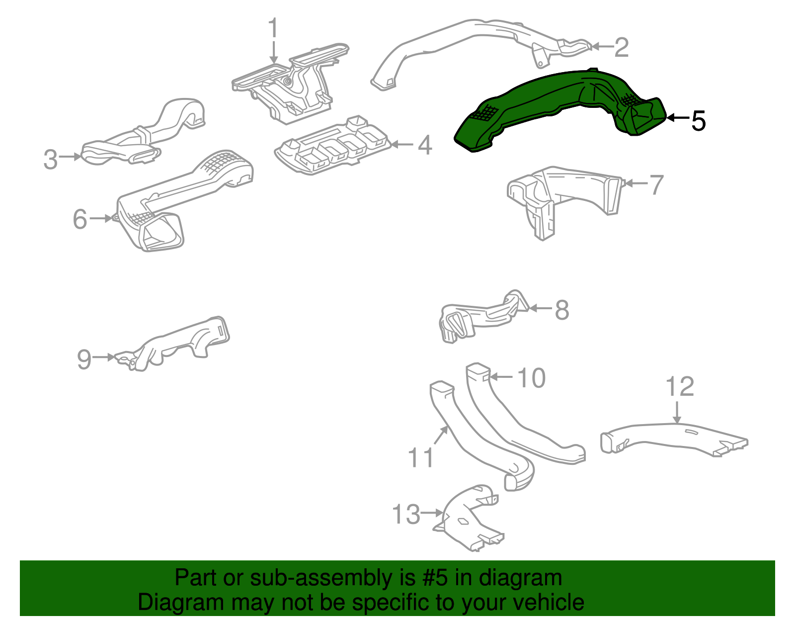 2018-2024 Chevrolet Outlet Duct 84388538 | Capital Chevy Parts