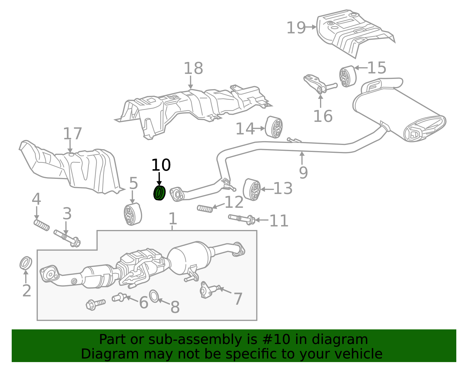 Genuine Official Toyota Exhaust Pipe Gasket, No. 2 part# 17451-F2010 ...