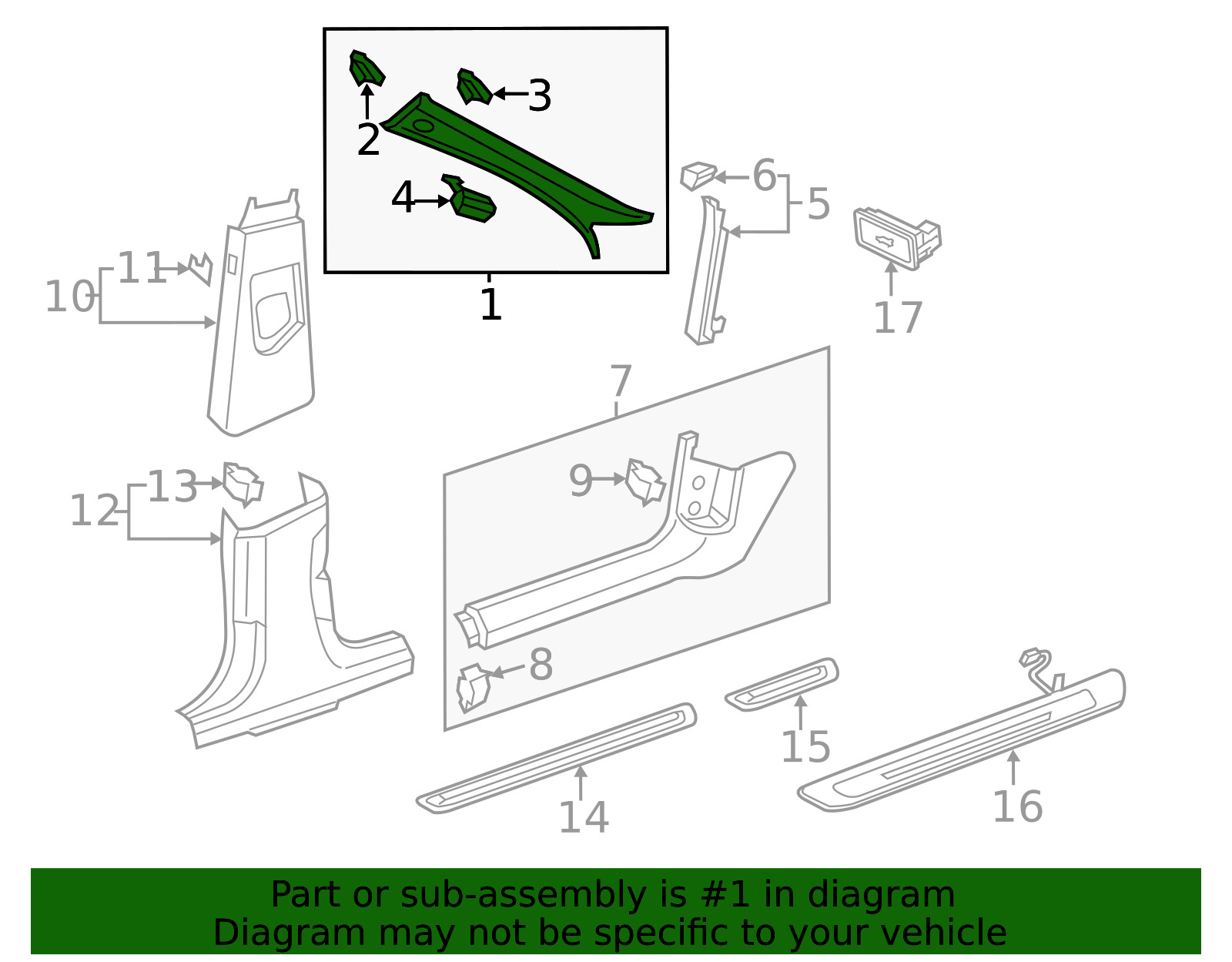 A-Pillar Trim Panel - OEM Interior Coverage 4G8-867-233-A-25M ...