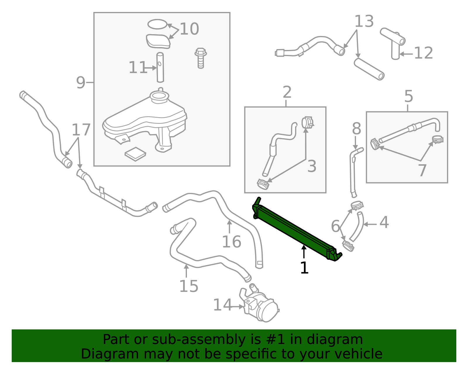 2011-2015 Hyundai Sonata Drive Motor Inverter Cooler 25308-4R000 ...