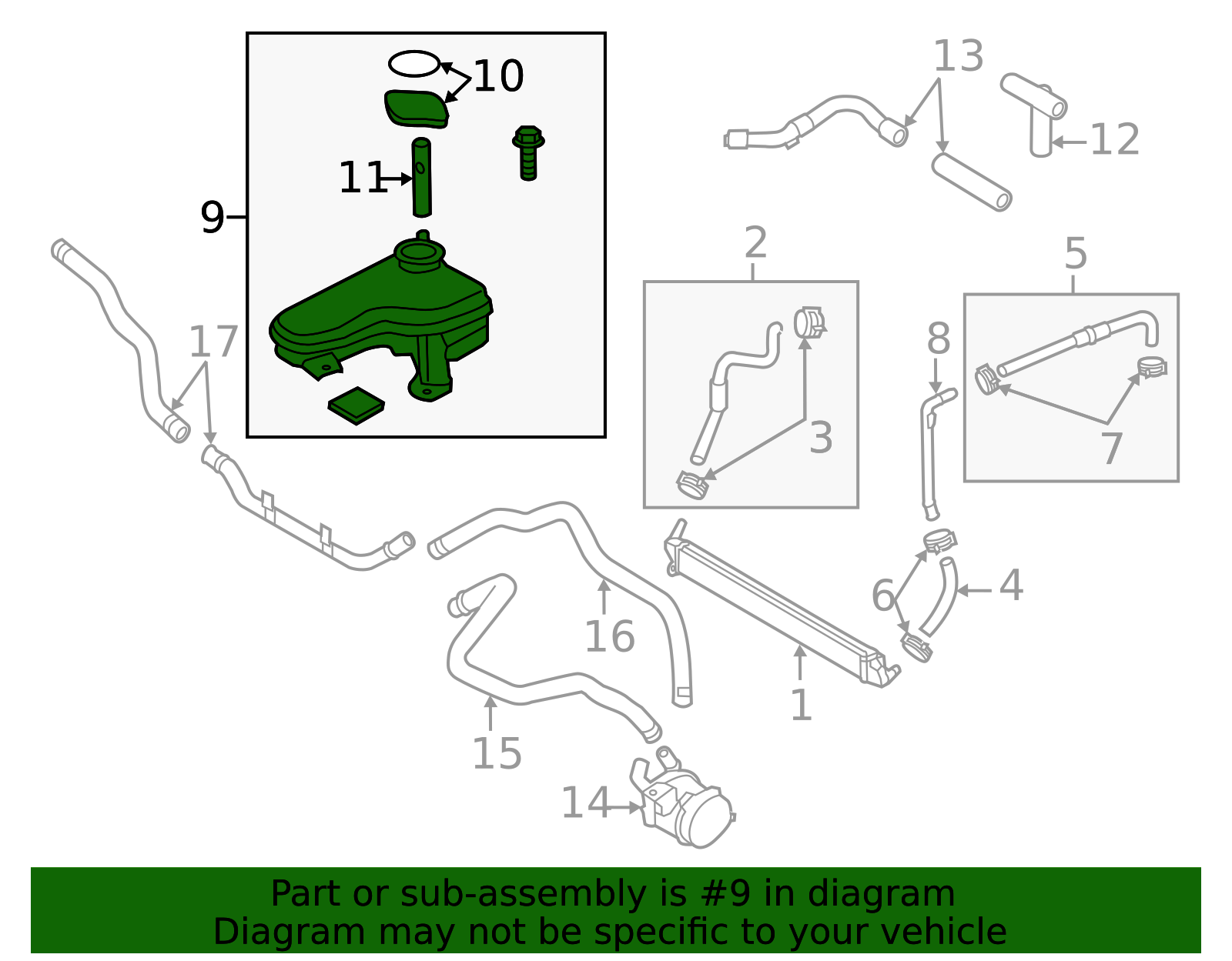 2011-2015 Hyundai Sonata Drive Motor Inverter Coolant Reservoir 25430 ...