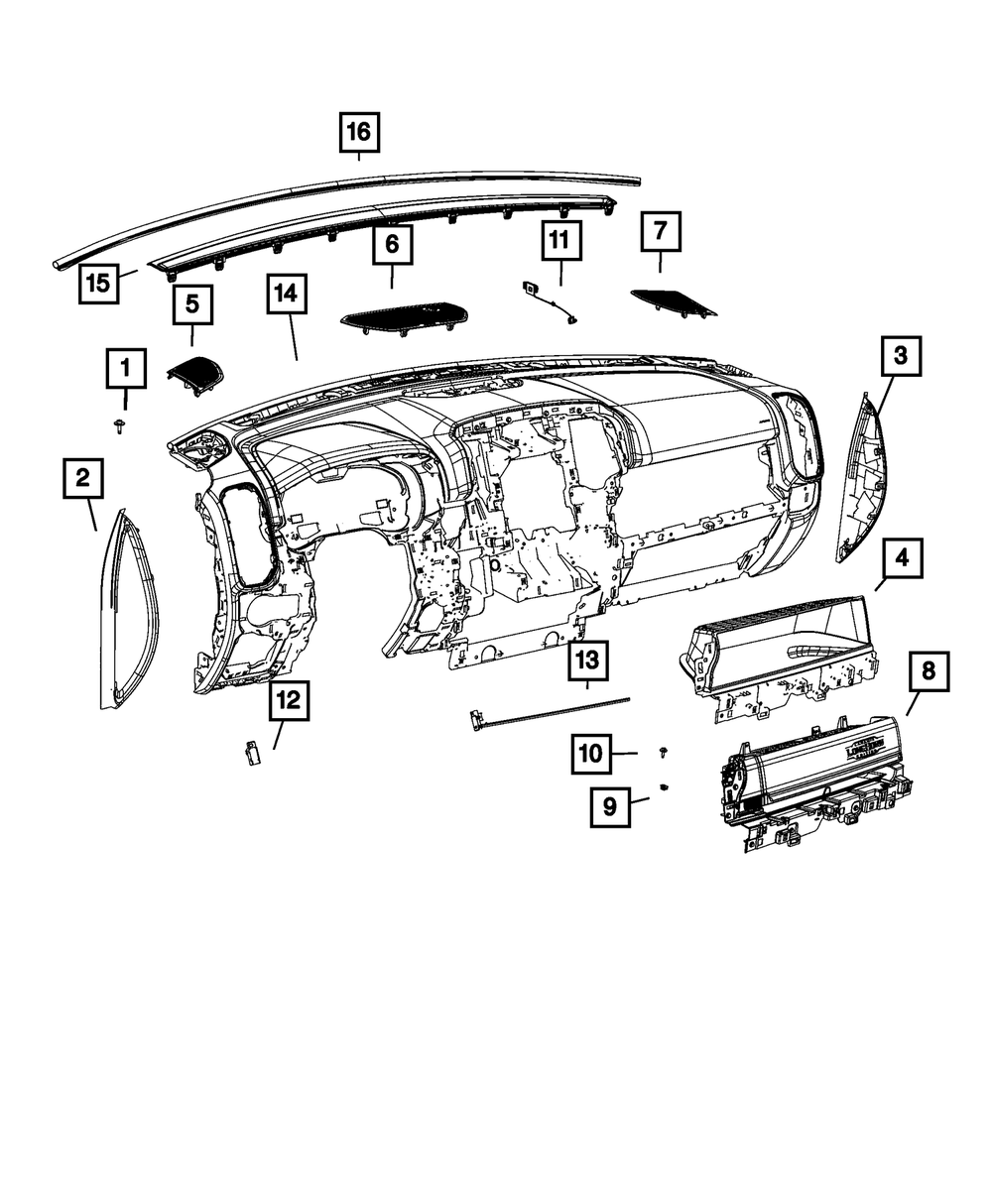 2019-2024 Ram 1500 Base Panel Instrument Panel 6PB071X9AH | My Mopar Parts
