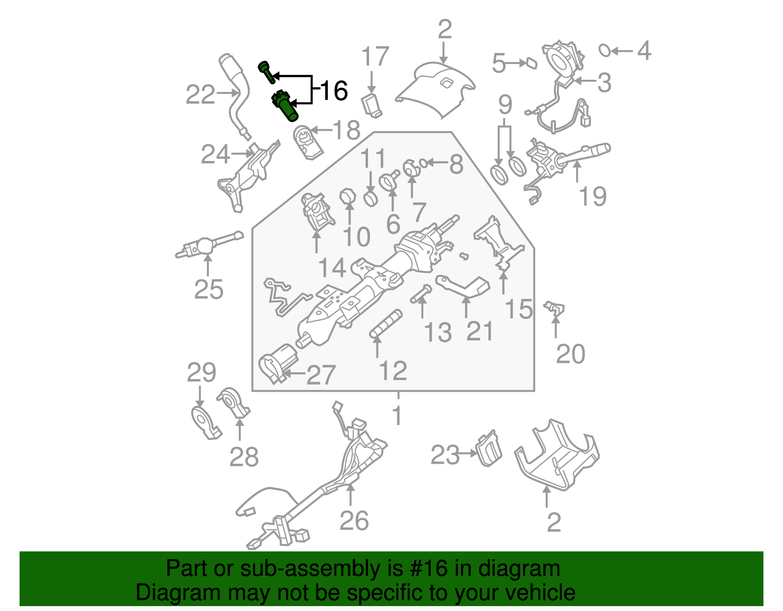 2005-2010 GM Ignition Lock Cylinder 19207991 | Courtesy Parts