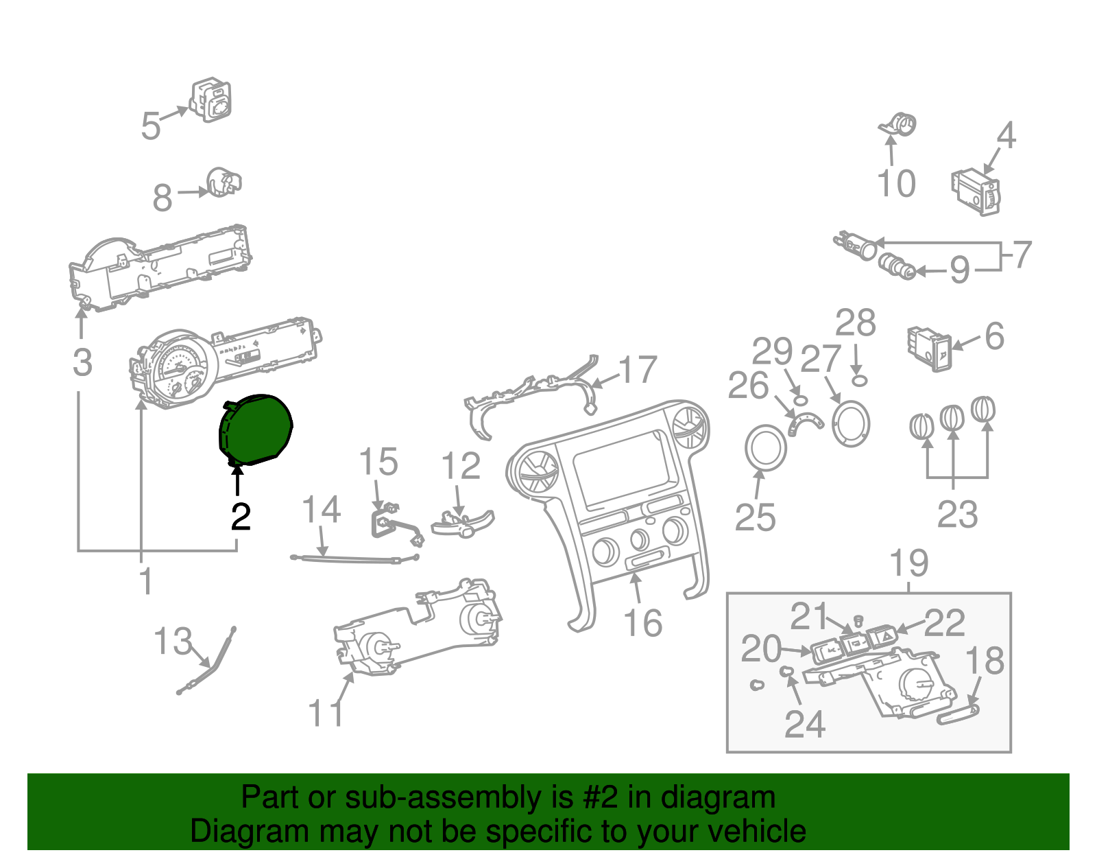 83852-5C760 - Cluster Lens - 2004-2006 Scion xB | OEM Genuine Toyota Parts