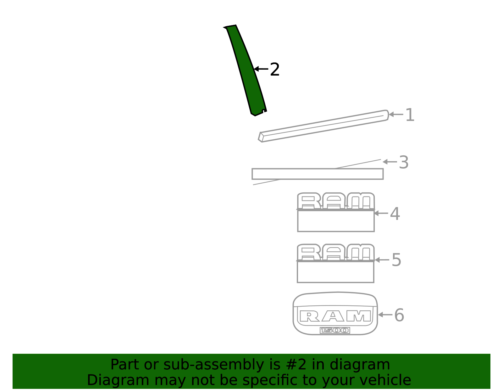 68271447AB - Hood To Radiator Seal | Mopar Parts Canada