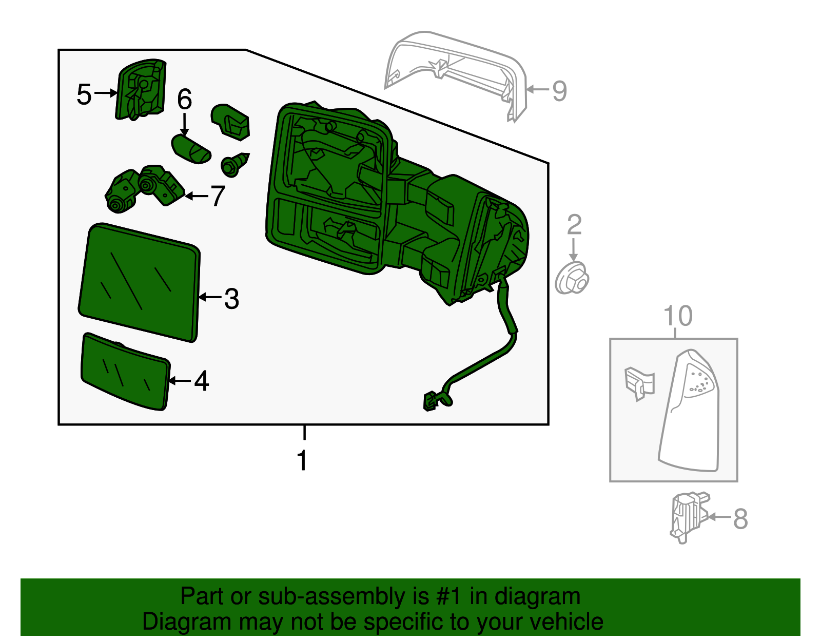 2013-2016 Ford Door Mirror DC3Z-17683-MA | OEM Parts Online