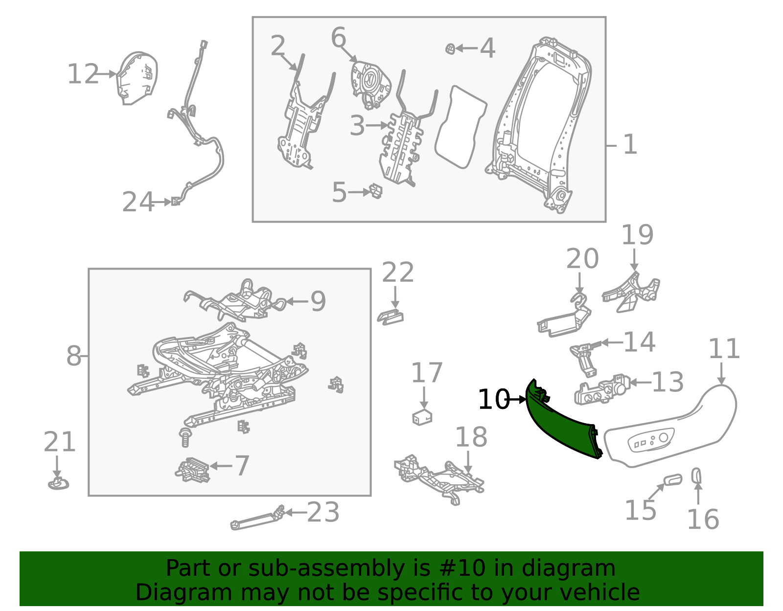 71868-0R050-B1 - Seat Frame Trim Panel - OEM Genuine Toyota Parts