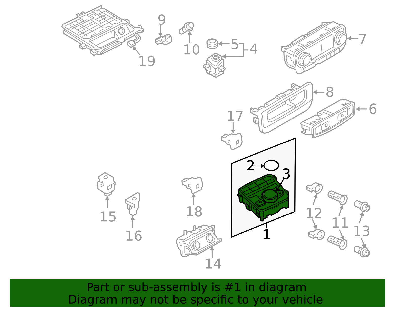 4M0-919-615-M - Genuine Audi Control Assembly 4M0919615M OEM 2018-2019 ...