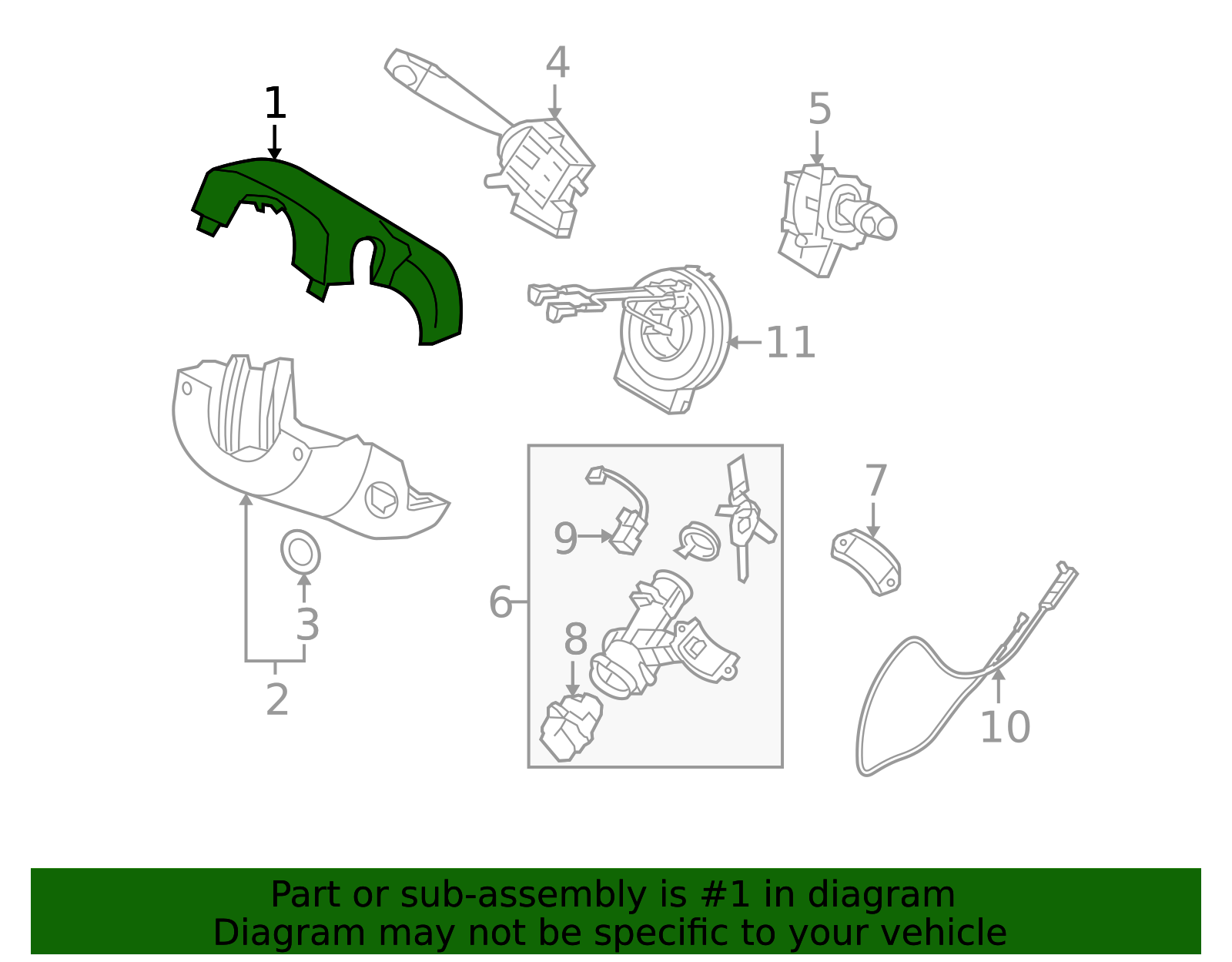 84850-1G000VA - Upper Column Cover 2006-2007 Kia | Kia.Parts Store