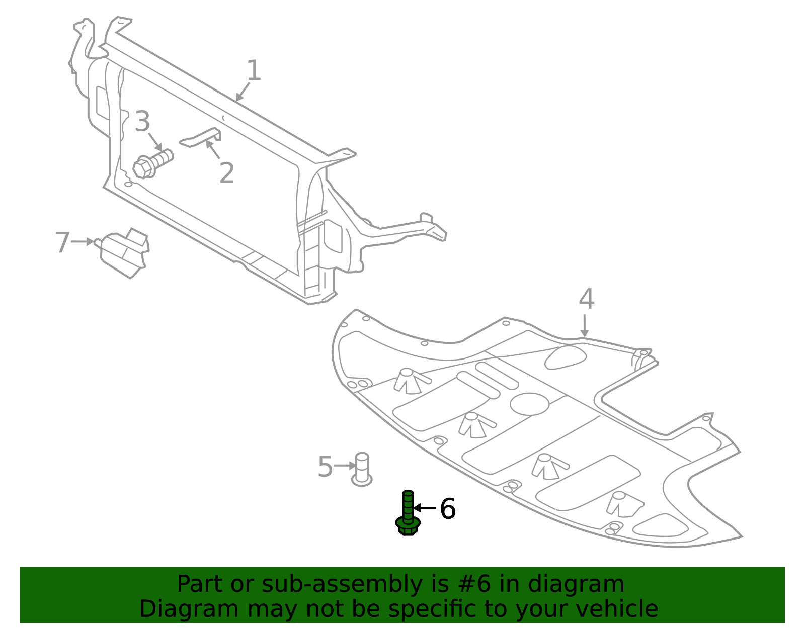 11274-06256B - Under Cover Bolt 2017-2024 Kia Forte | Kia.Parts Store
