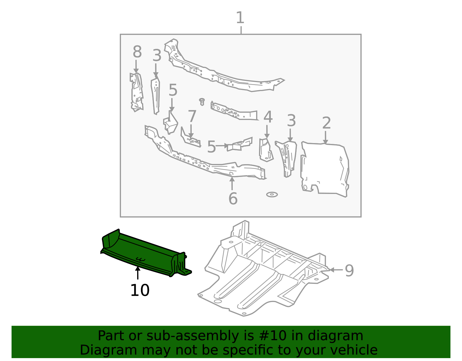 20772039 - Front Grille Guide 2006-2012 GM | Paradise GM Parts