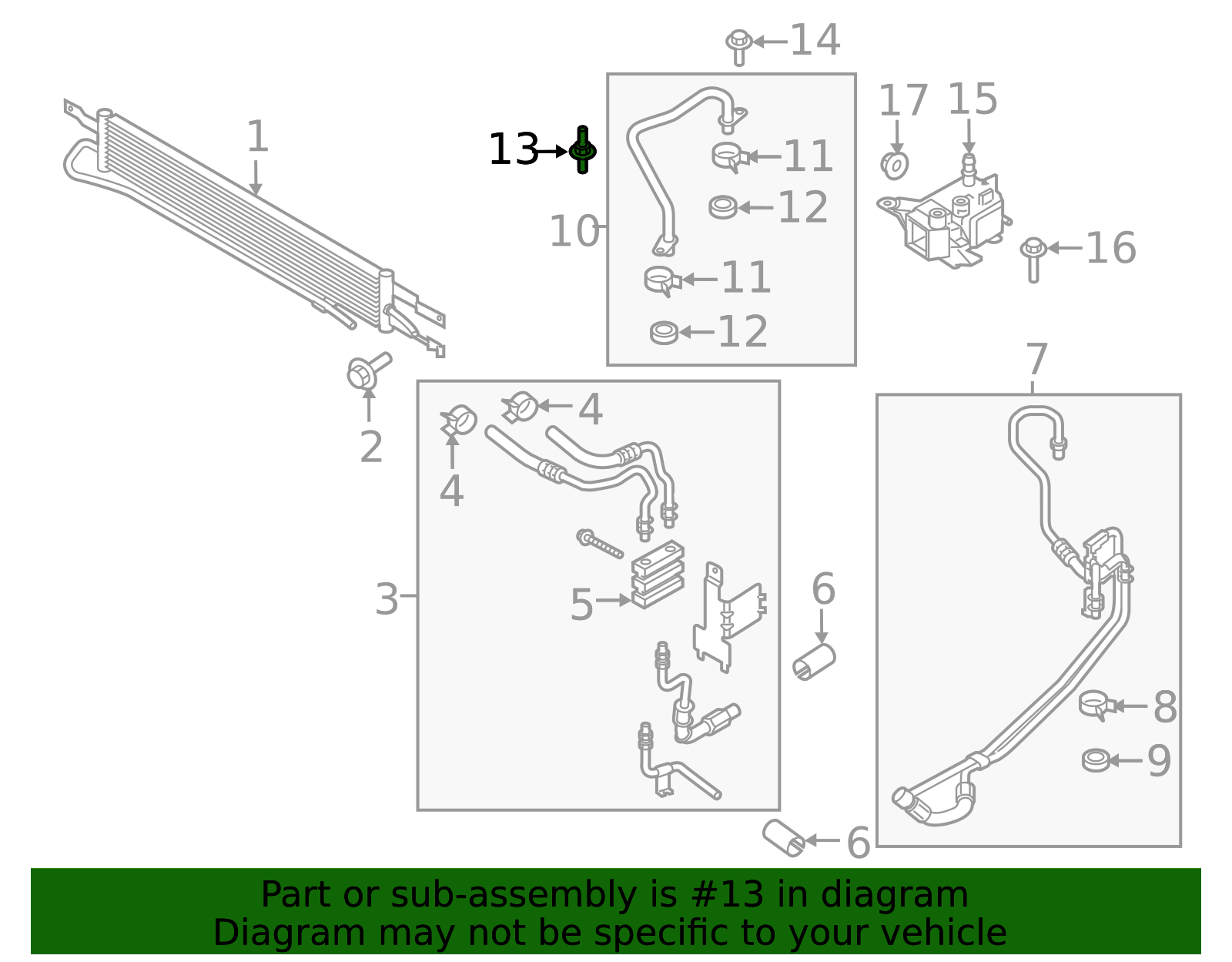 Genuine OEM Ford Part - Automatic Transmission Oil Cooler Hose Banjo ...