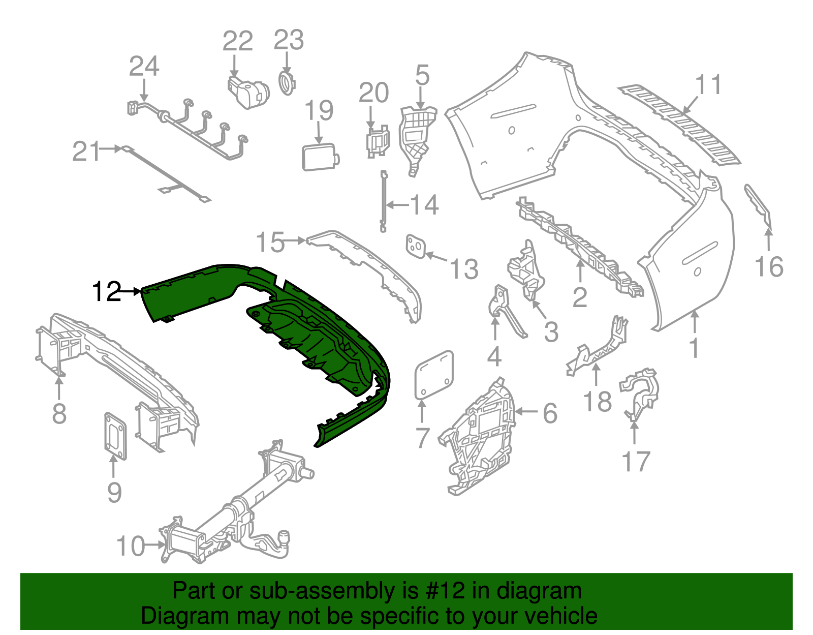 Genuine OEM Lower Cover | 166-885-00-00-64 | Fits Select 2017-2019 ...