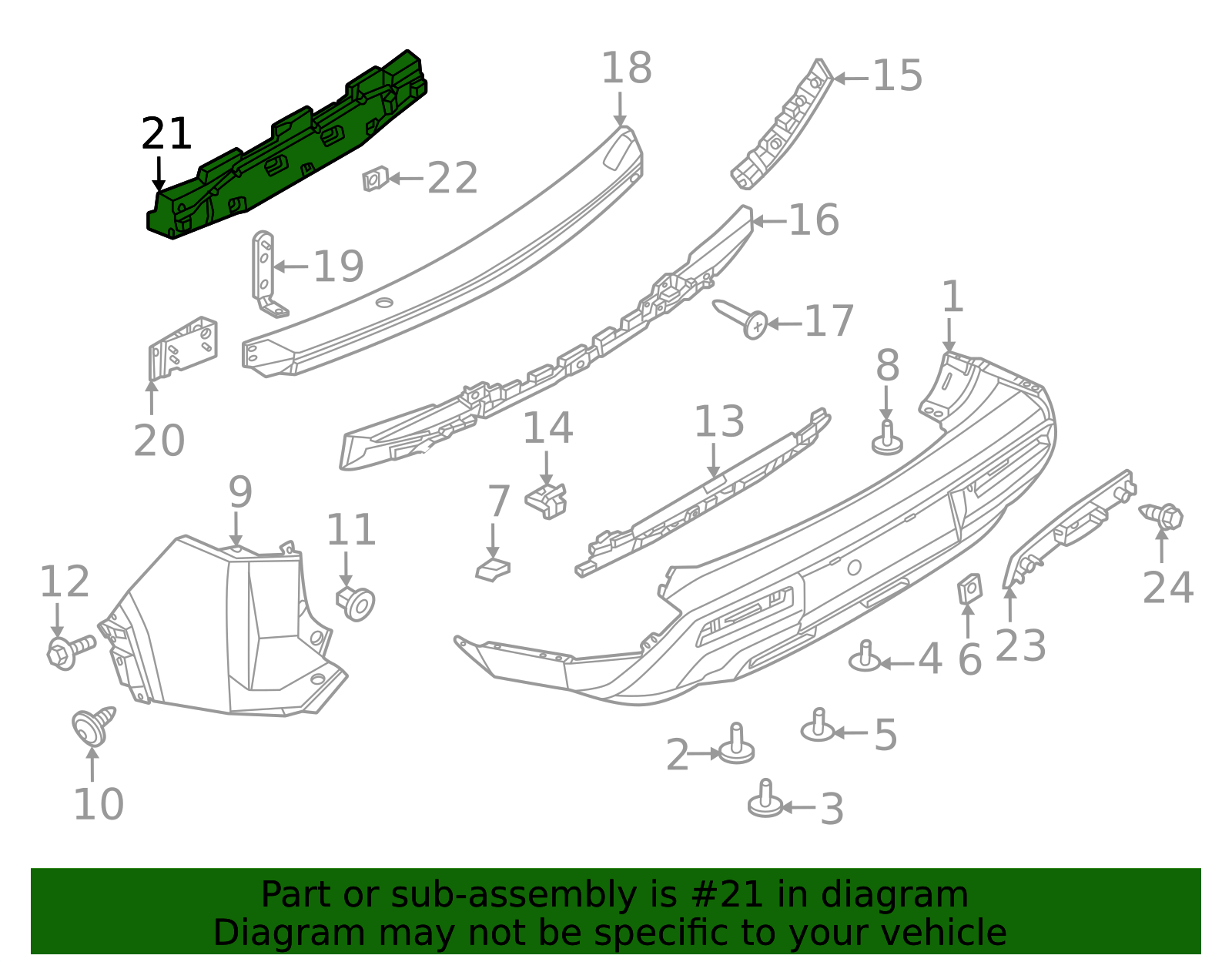 85092-6TA0B - Bumper Impact Absorber 2024-2025 Nissan Pathfinder ...
