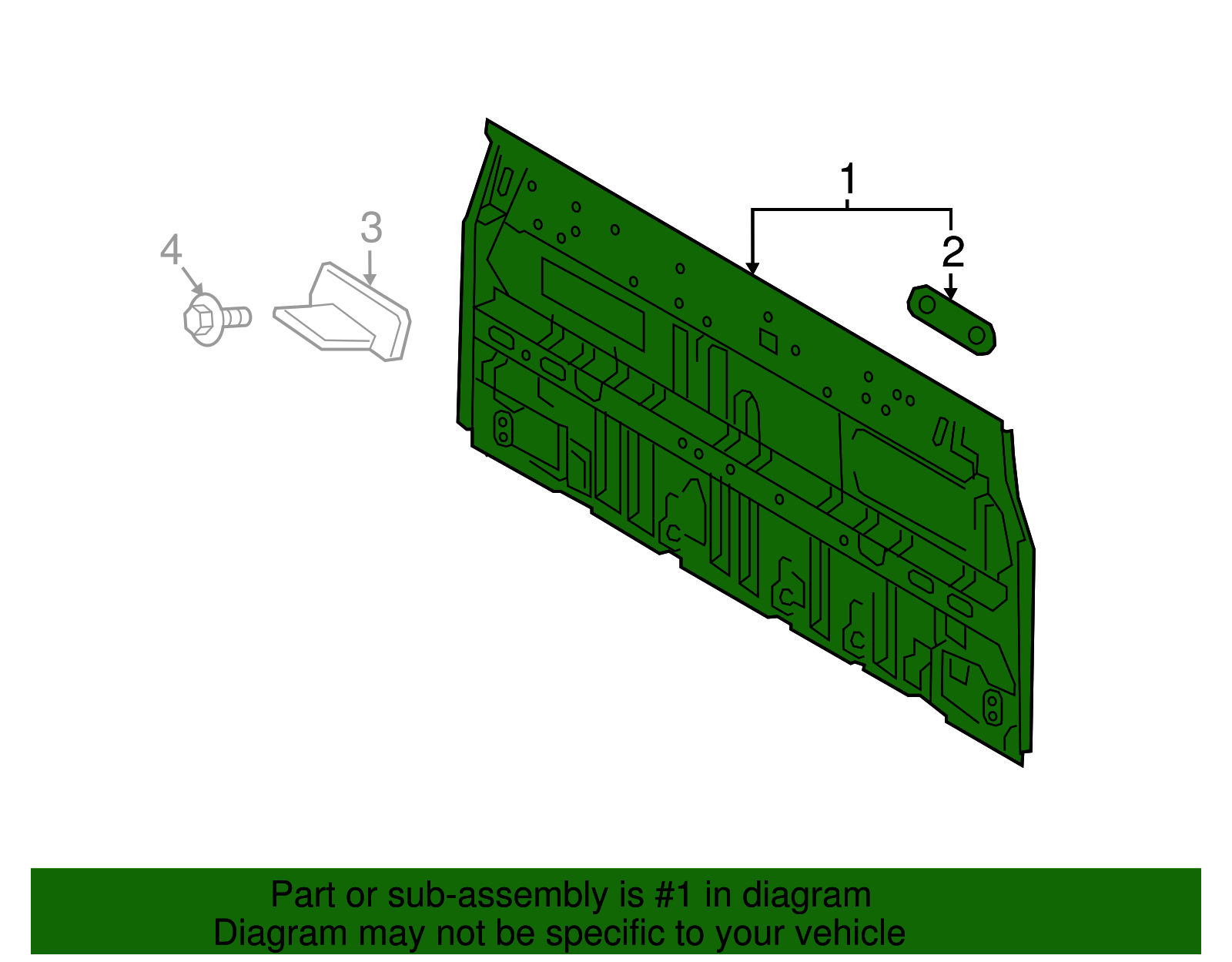 2017-2019 Toyota Tacoma Back Panel 64101-04292 | Toyota Parts Center