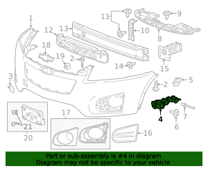 2015-2016 Chevrolet Trax Front Bumper Fascia Guide 42488475 | Applegate ...
