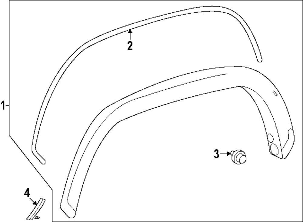 OEM 2024-2025 Toyota Tacoma Wheel Opening Molding Seal Part # 75696-AK030 | Modern Toyota Parts