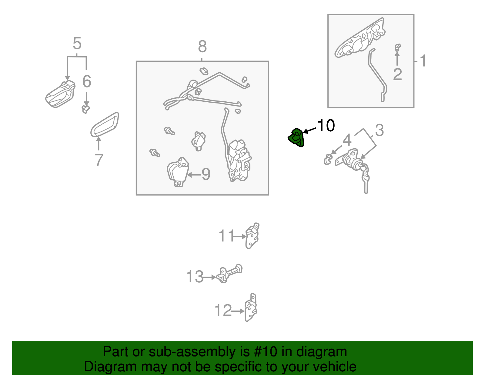 2002-2008 Subaru OEM NEW 2002-2008 Subaru Forester Impreza WRX Door ...
