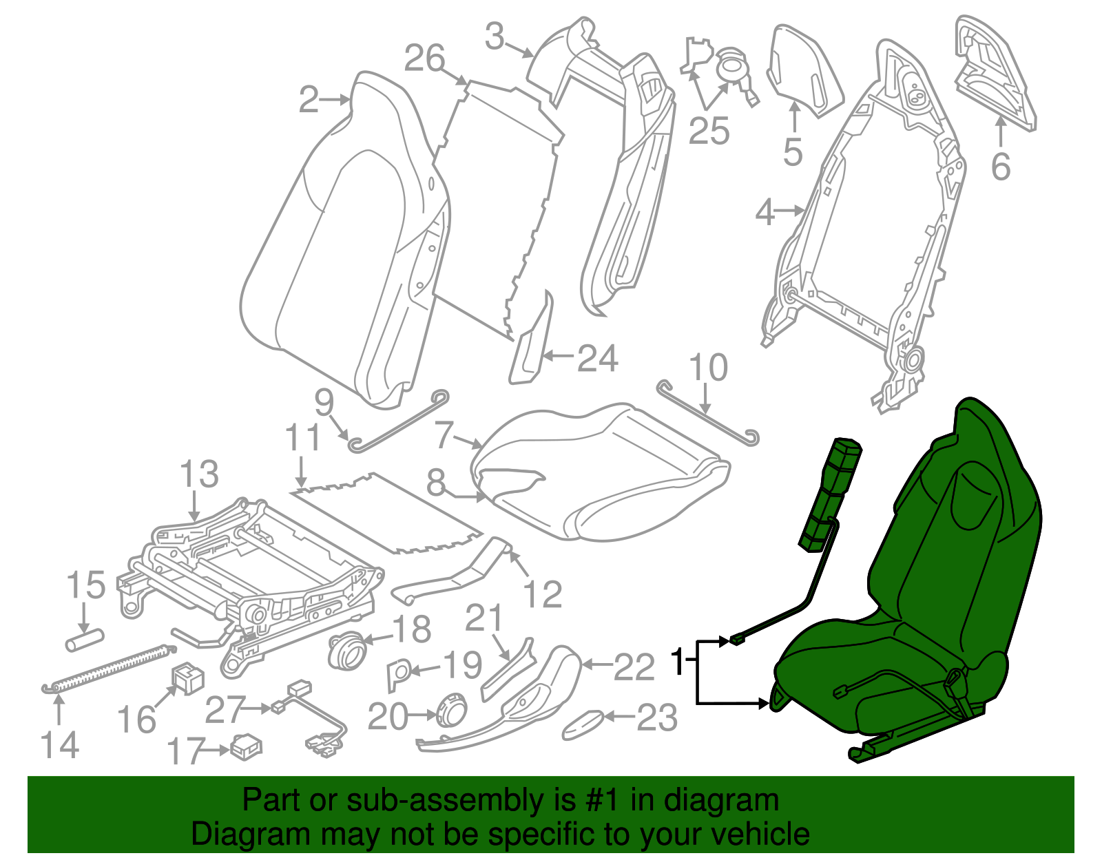 NA2E-57-100B-1A - 2018-2019 Mazda MX-5 Miata - Seat Assembly | Mazda ...
