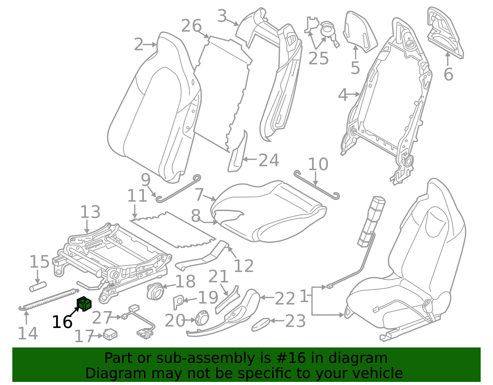 2016-2025 Mazda MX-5 Miata Power Seat Wiring Harness Bracket DA6T-88 ...