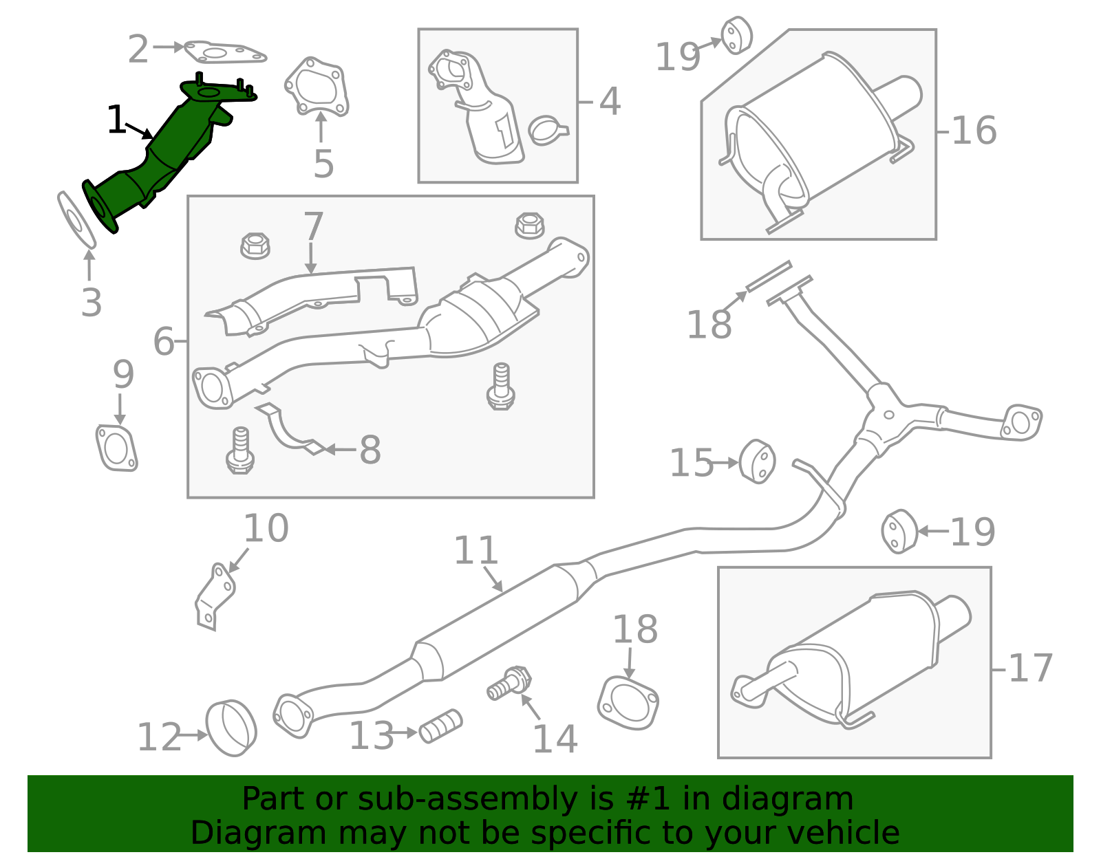 44614AA000 - OEM NEW 2004-2020 Subaru WRX STI Joint Pipe Assembly ...